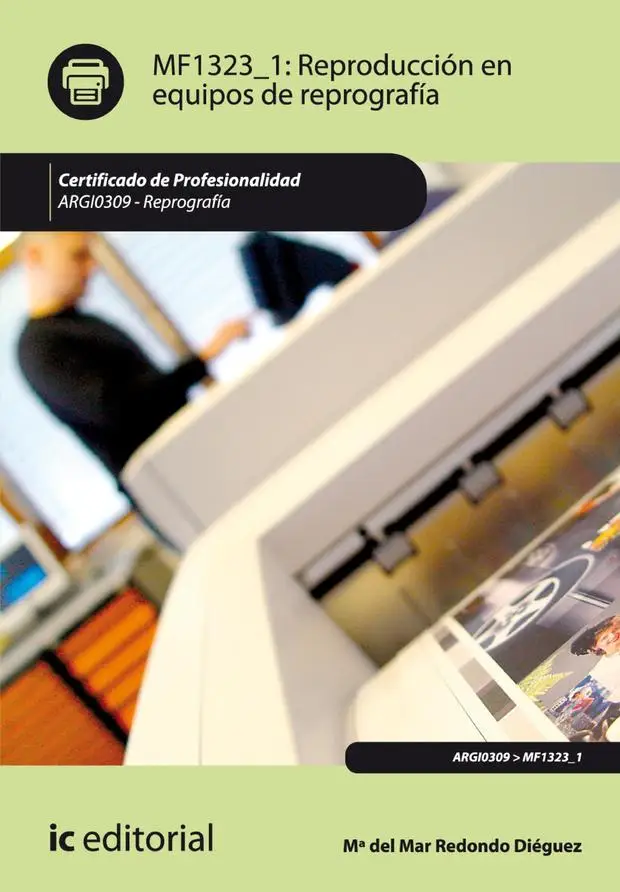 Reproducción En Equipos De Reprografía. ARGI0309 | E-book | Mª Del Mar ...